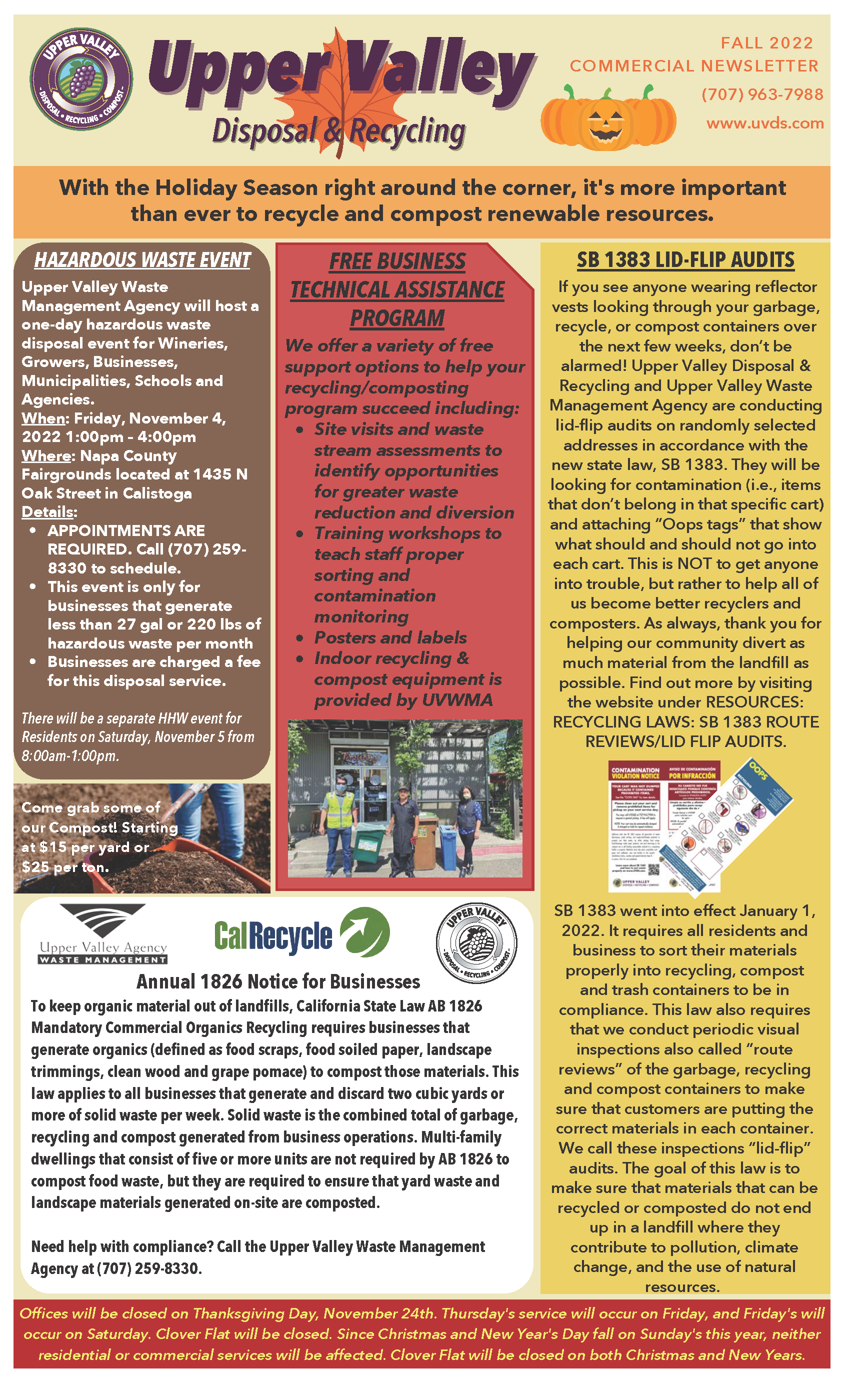 Newsletters and Downloads - Upper Valley Disposal Services