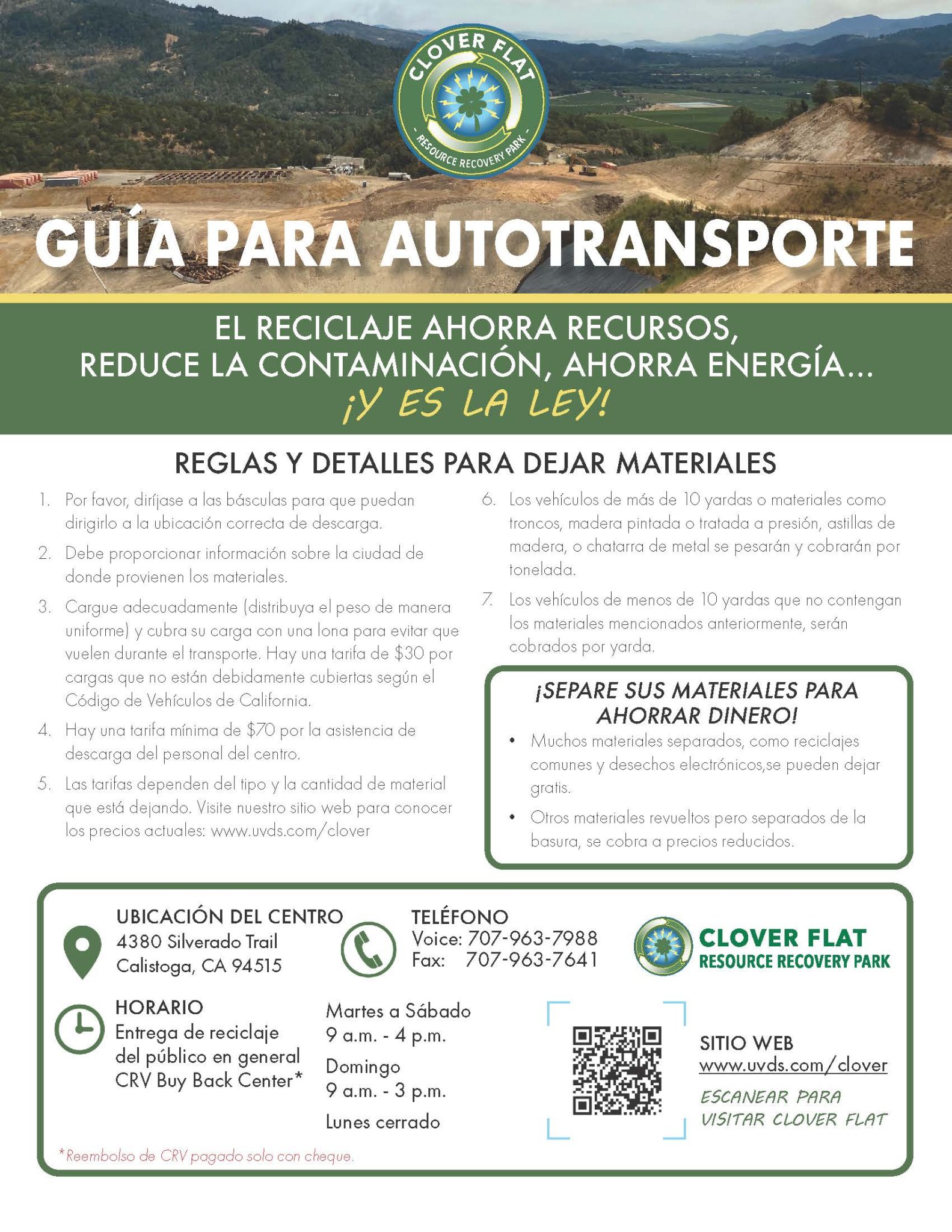 Clover Flat Resource Recovery Park - Upper Valley Disposal Services